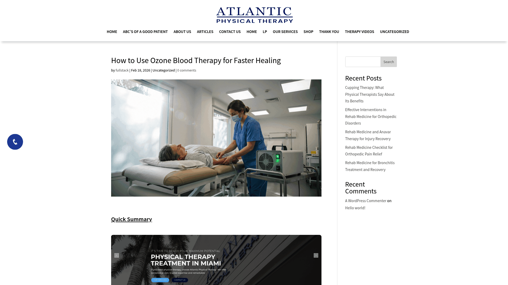 What Is Rectal Ozone Therapy and How It Works - Atlantic Physical Therapy